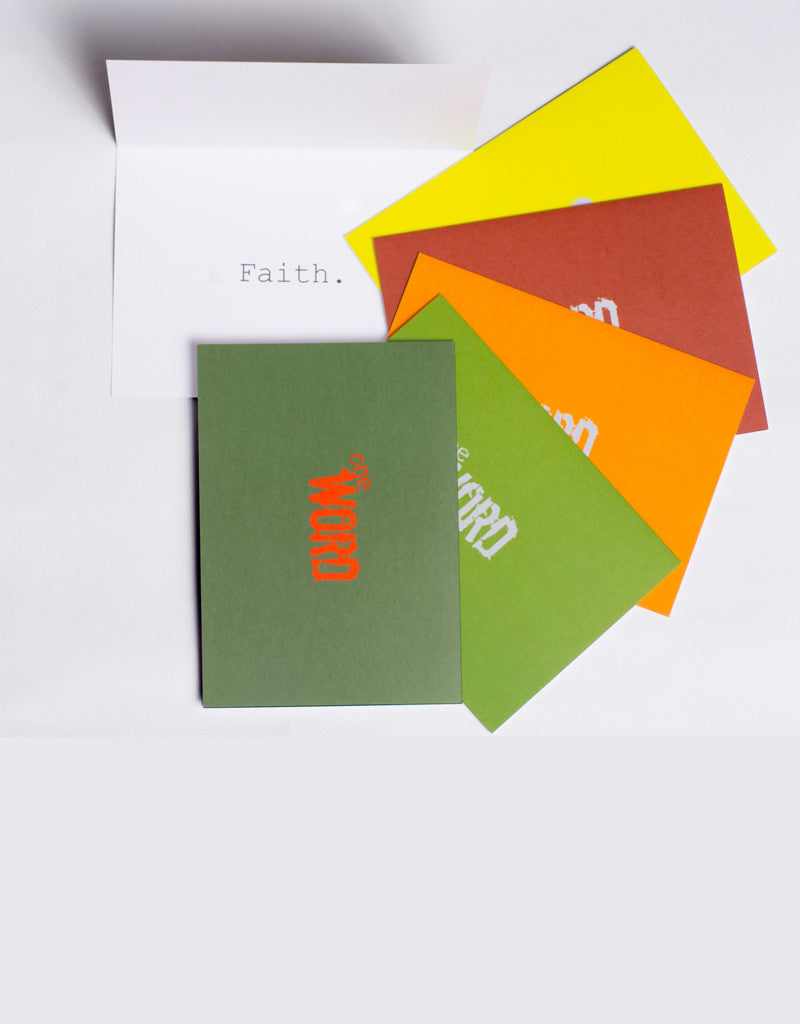 Inspirational greeting cards – the word changes